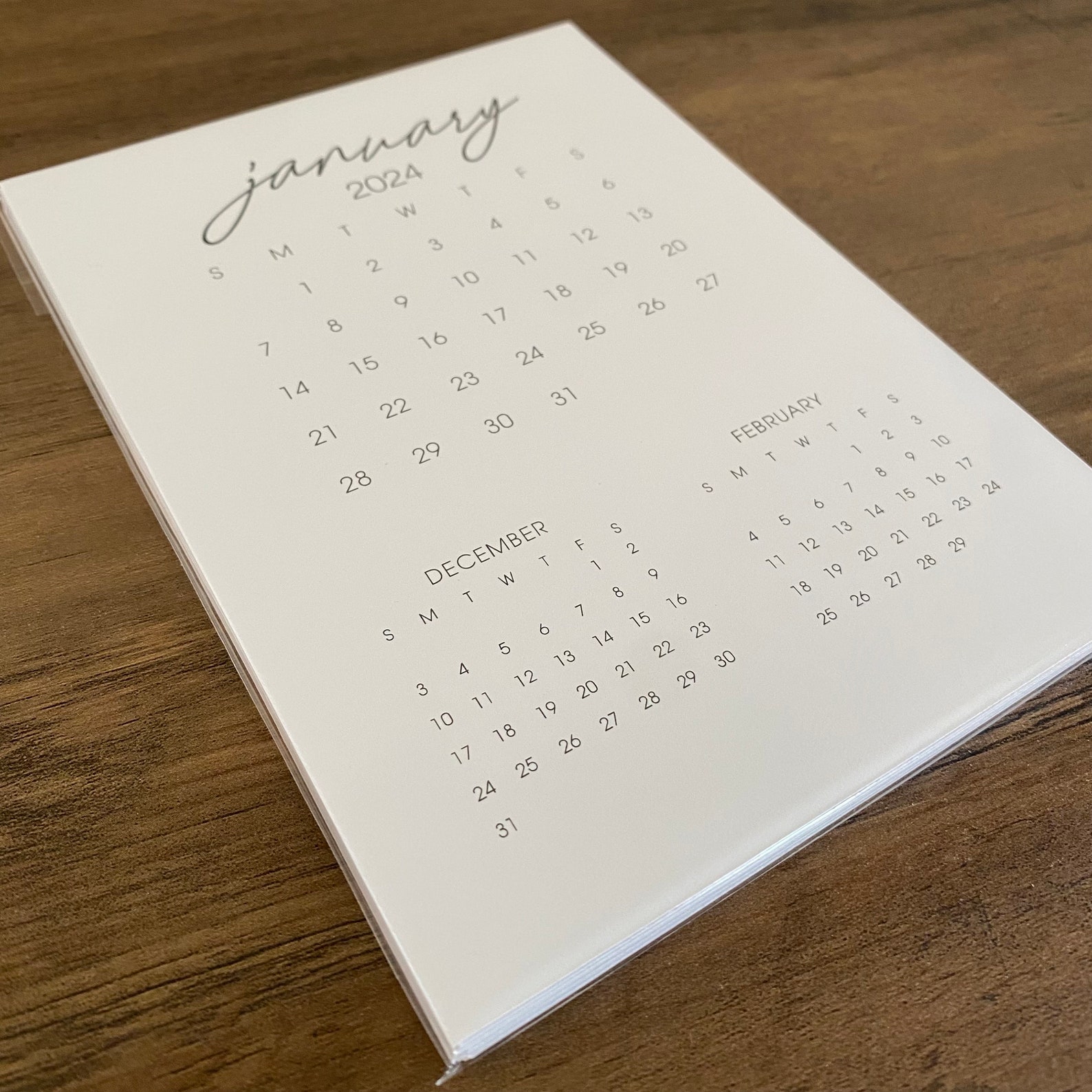 Printable 5x7 Inch 2026 Monthly Desk Calendar Small - Etsy Canada