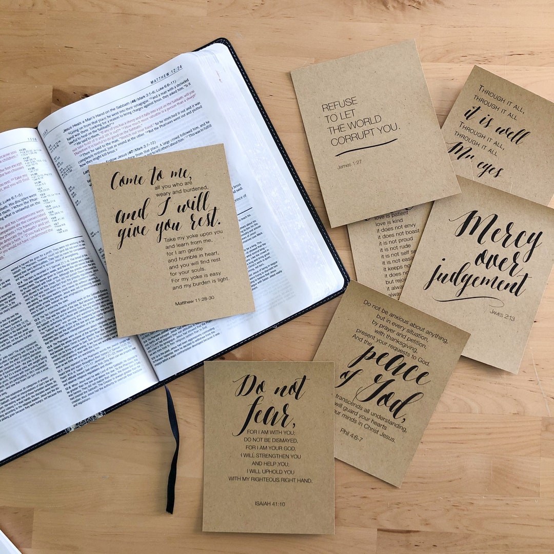 CUSTOM Scripture Cards 10 Pack - Etsy