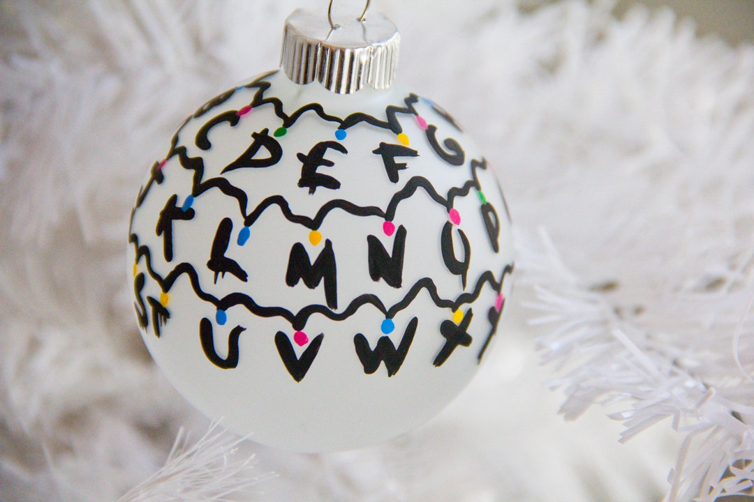 Stranger Things Ornament 2.625" // Hand Painted Glass // Christmas ...