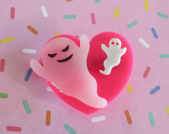 Ghost Hair Clip Pastel Halloween Barrette - Etsy