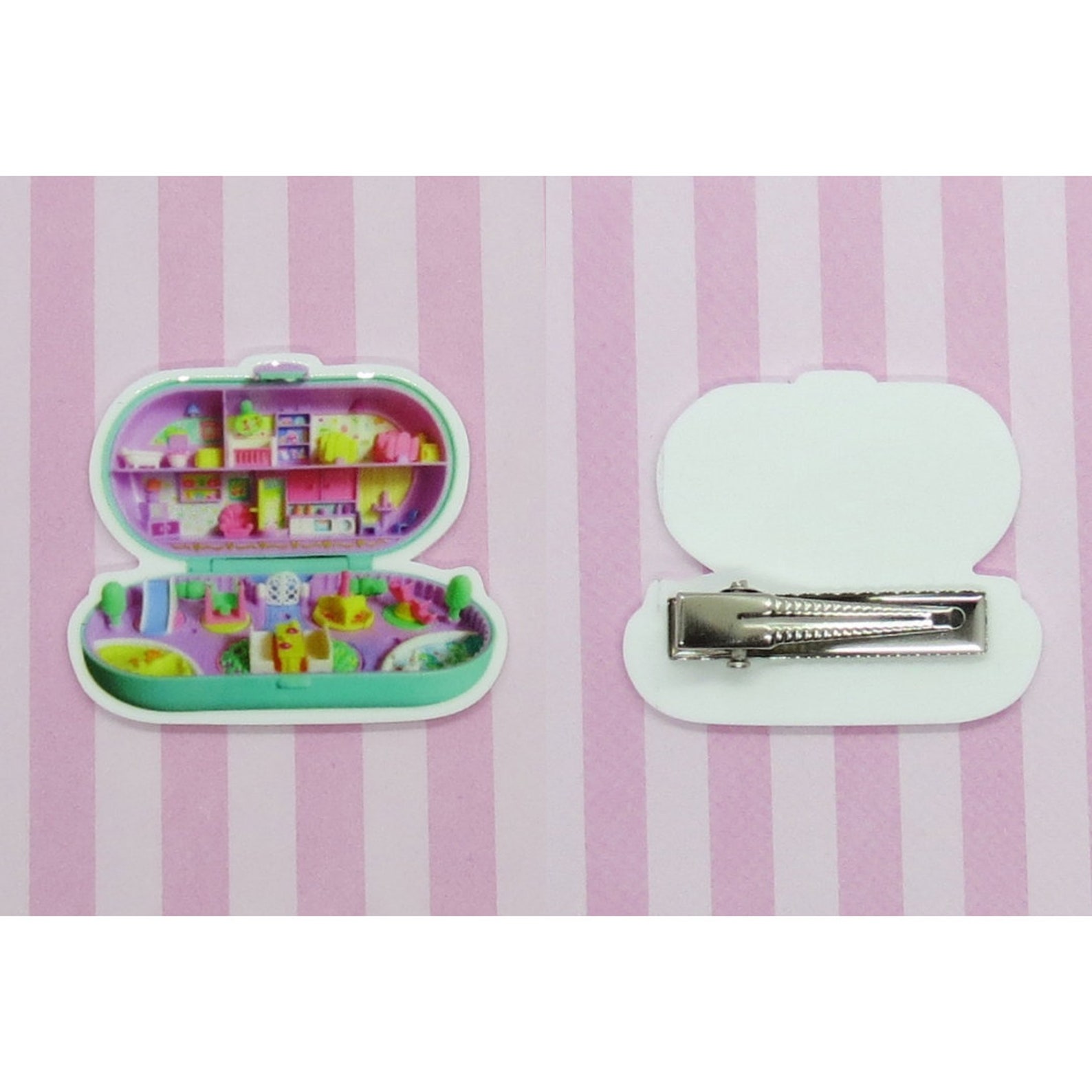 90s Toy Hair Clip Cute Girly Compact Barrette - Etsy