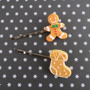 Gingerbread Cookie Hair Clip Christmas Barrette - Etsy