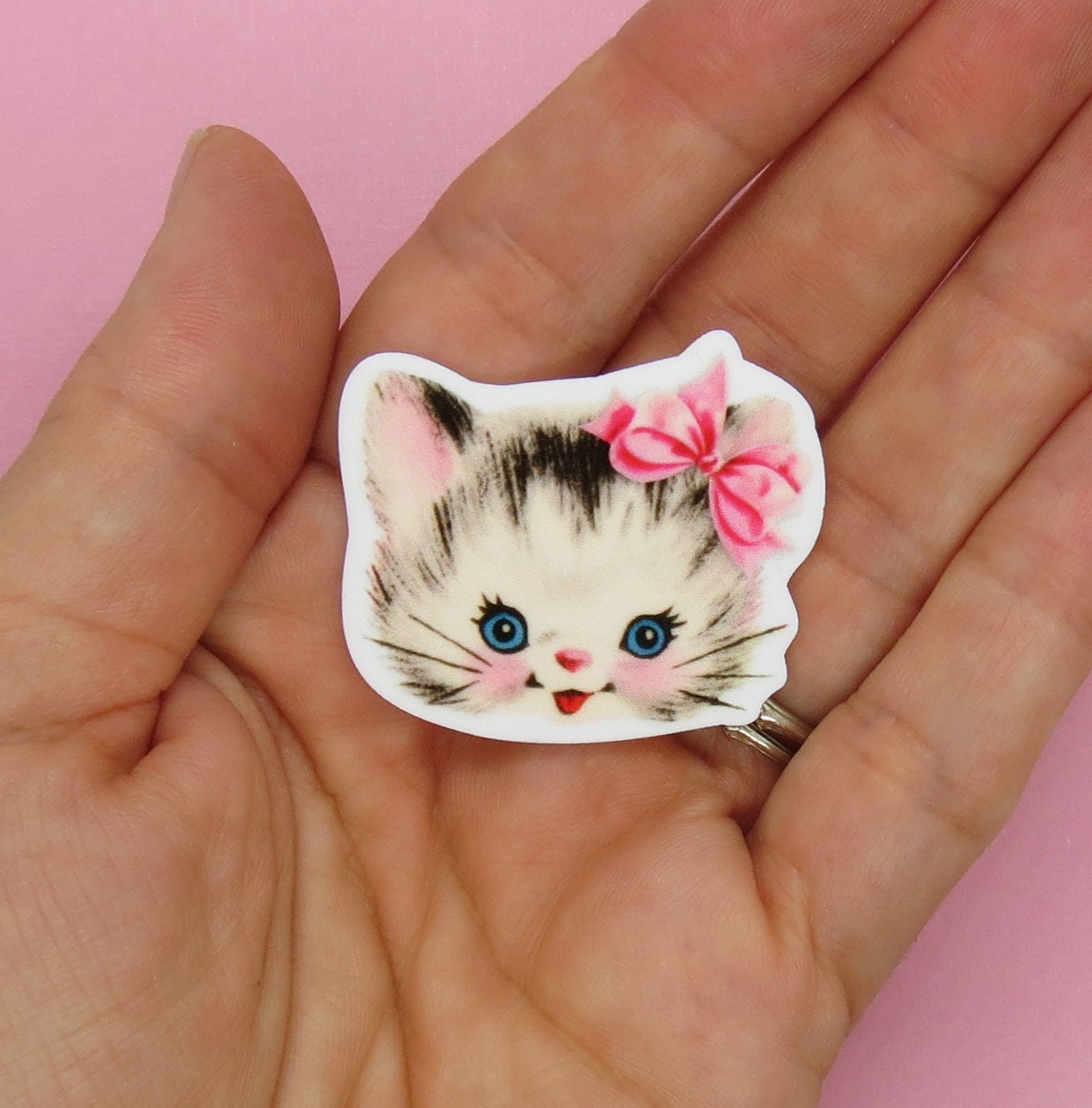 Cat Pin Retro Cute Kitty Brooch Pins - Etsy