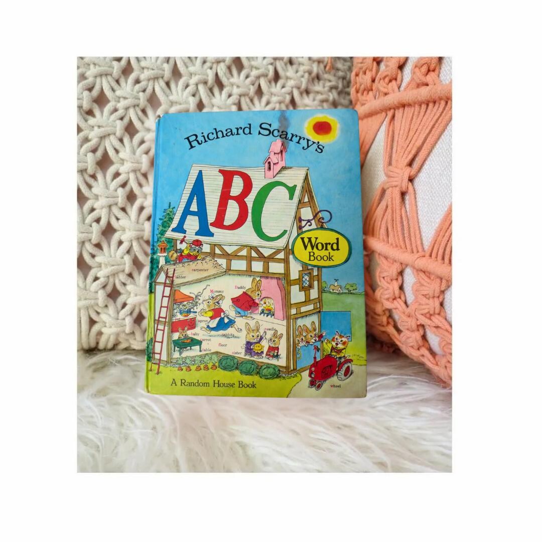 Richard Scarry's ABC Word Book - Vintage Hardcover Children's Book ...