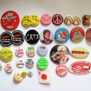 Vintage Pinback Buttons Misc. Novelty Pins You Choose Genuine Vintage ...