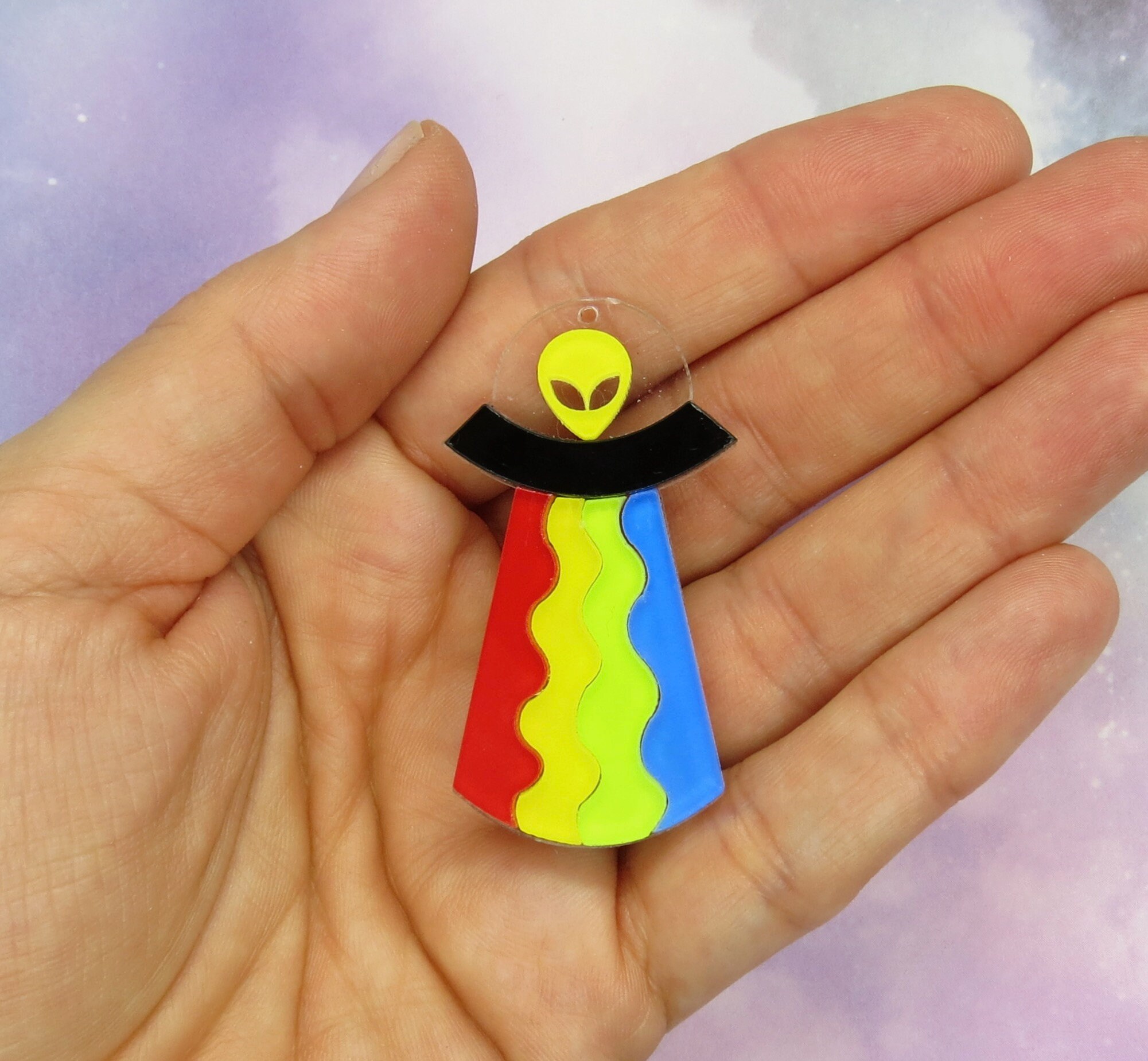 Alien Hair Clip Kawaii Rainbow 90s Y2K Barrette - Etsy
