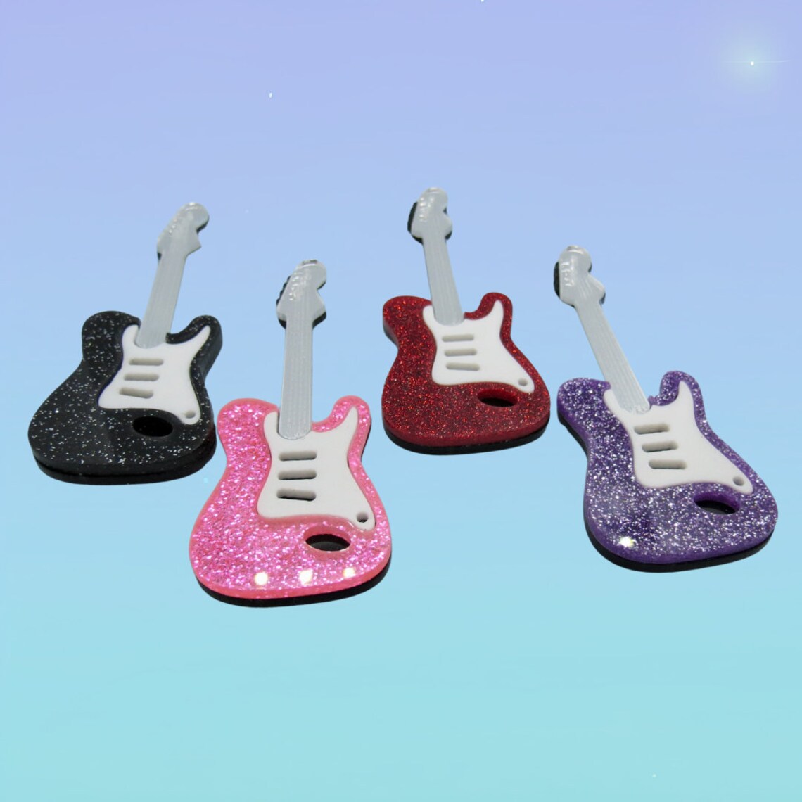 Guitar Hair Clips - Electric Guitars Barrettes - Etsy
