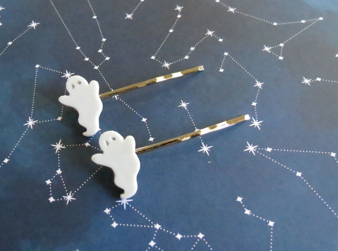 Ghost Hair Clips - Cute Mini Spooky Halloween Bobby Pin Barrettes - Etsy