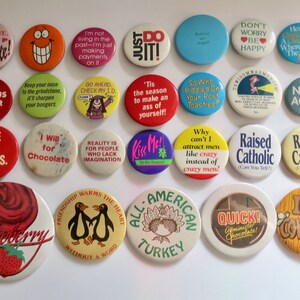 Vintage Pinback Buttons Misc. Novelty Pins You Choose Genuine Vintage ...