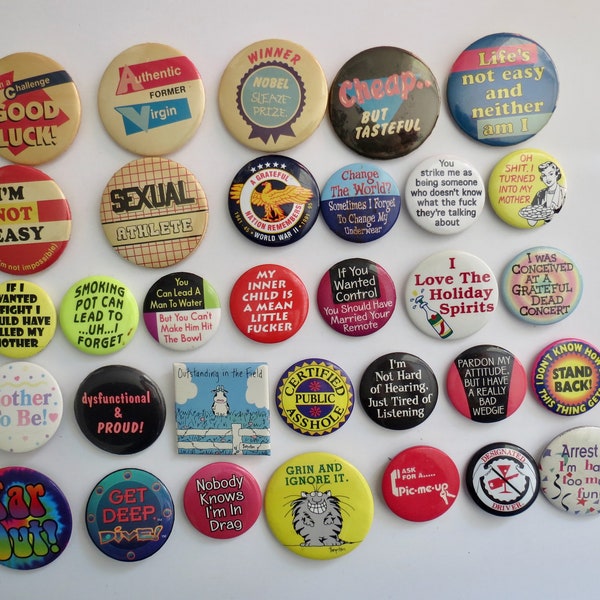 Funny Buttons - Etsy