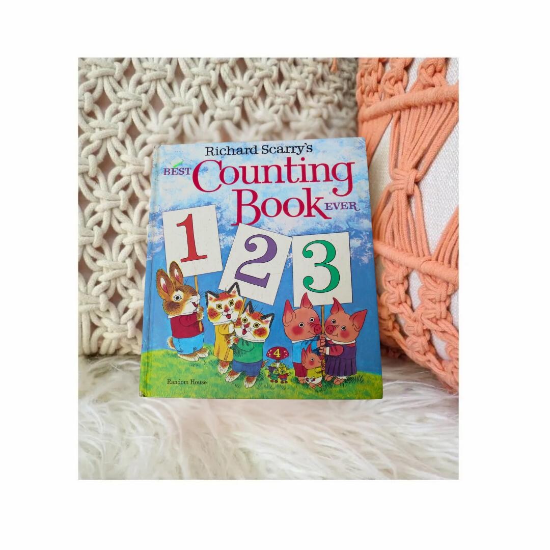 Richard Scarry's Best Counting Book Ever - Vintage Hardcover Children's ...