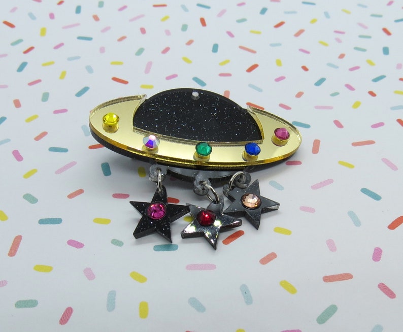 UFO Hair Clip Alien Space Babe Kawaii Barrette | Etsy