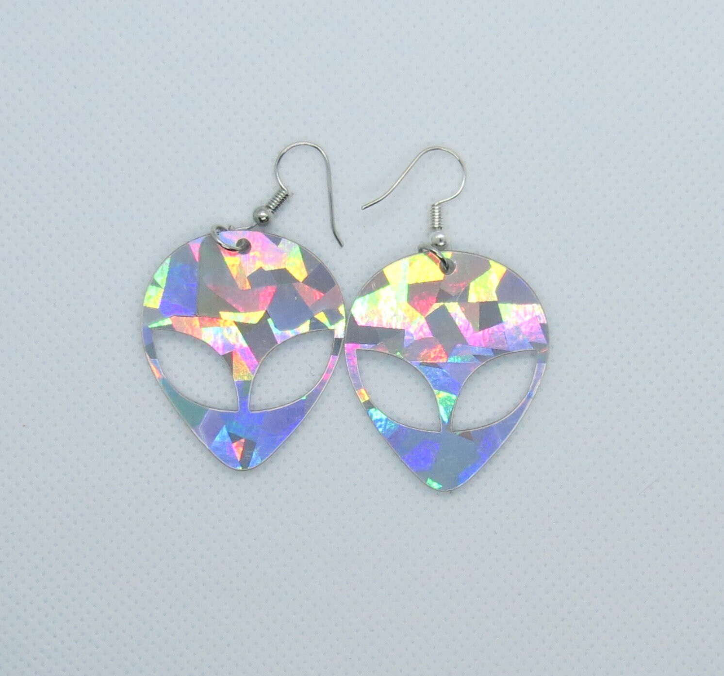 Alien Earrings Holographic Iridescent Drop Earring | Etsy