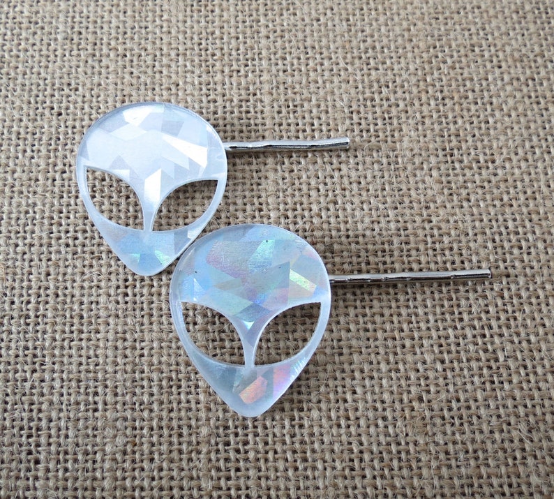 Alien Hair Clips Holographic Bobby Pins - Etsy