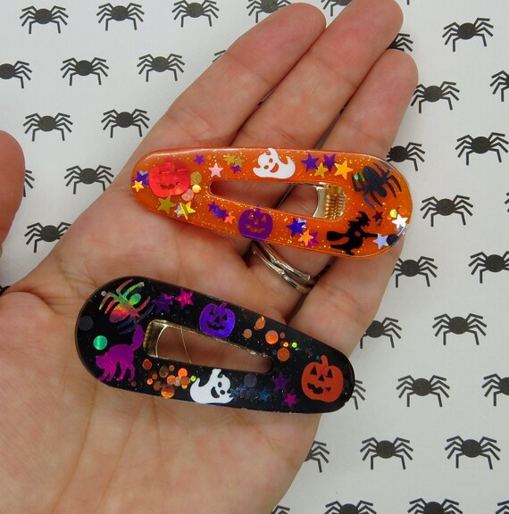 Halloween Hair Clips Cute Spooky Barrettes | Etsy