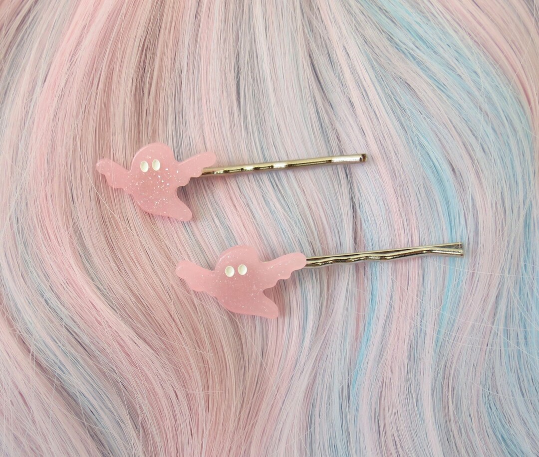 Ghost Hair Clip Pastel Pink Goth Barrette - Etsy