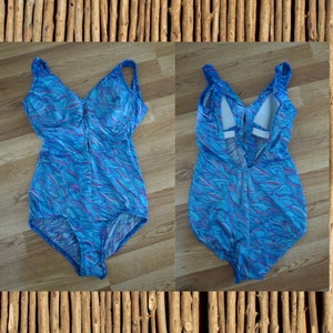 Vintage Bathing Suit Abstract Print One Piece Swimsuit - Etsy
