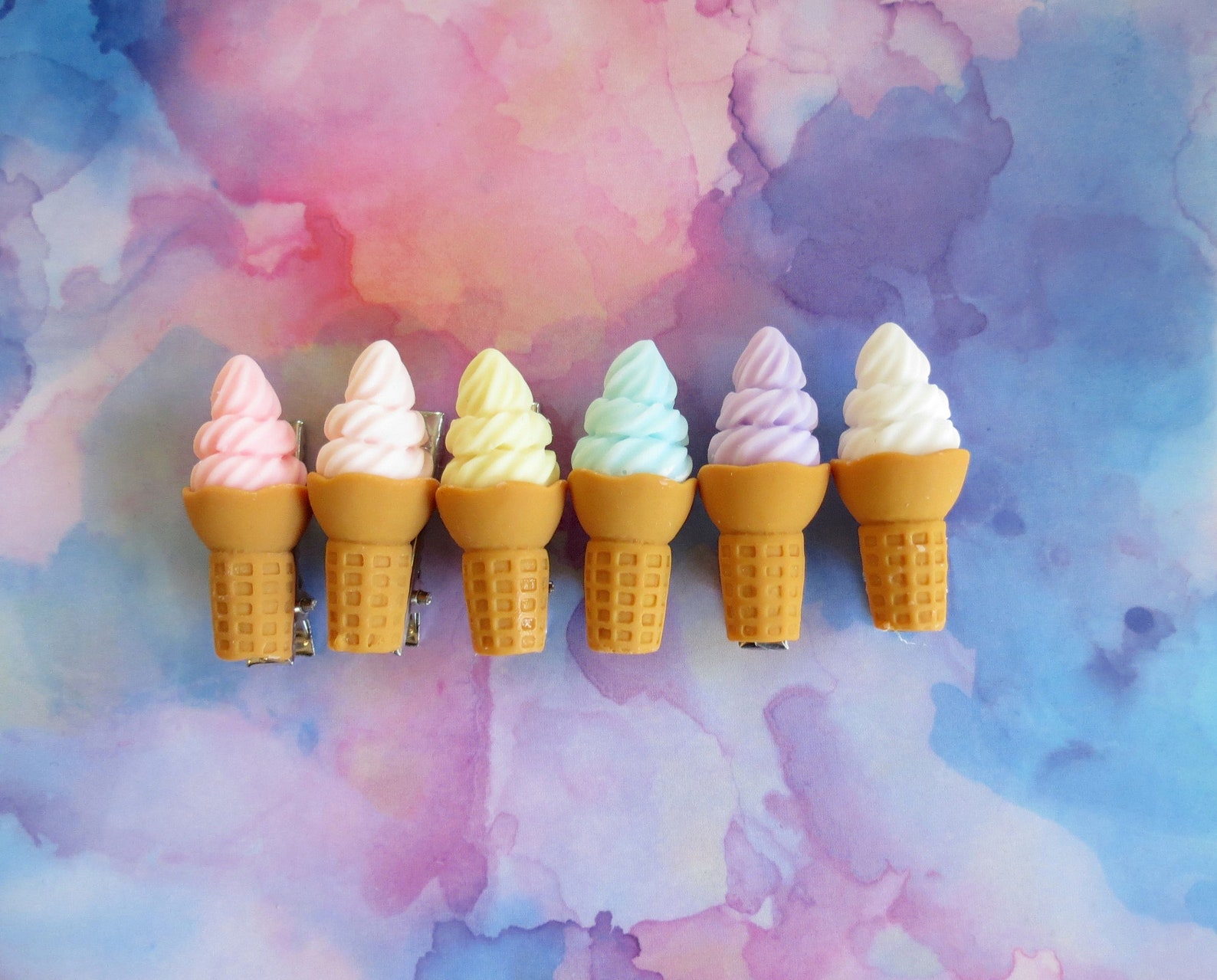 Ice Cream Cone Hair Clip Kawaii Barrette | Etsy