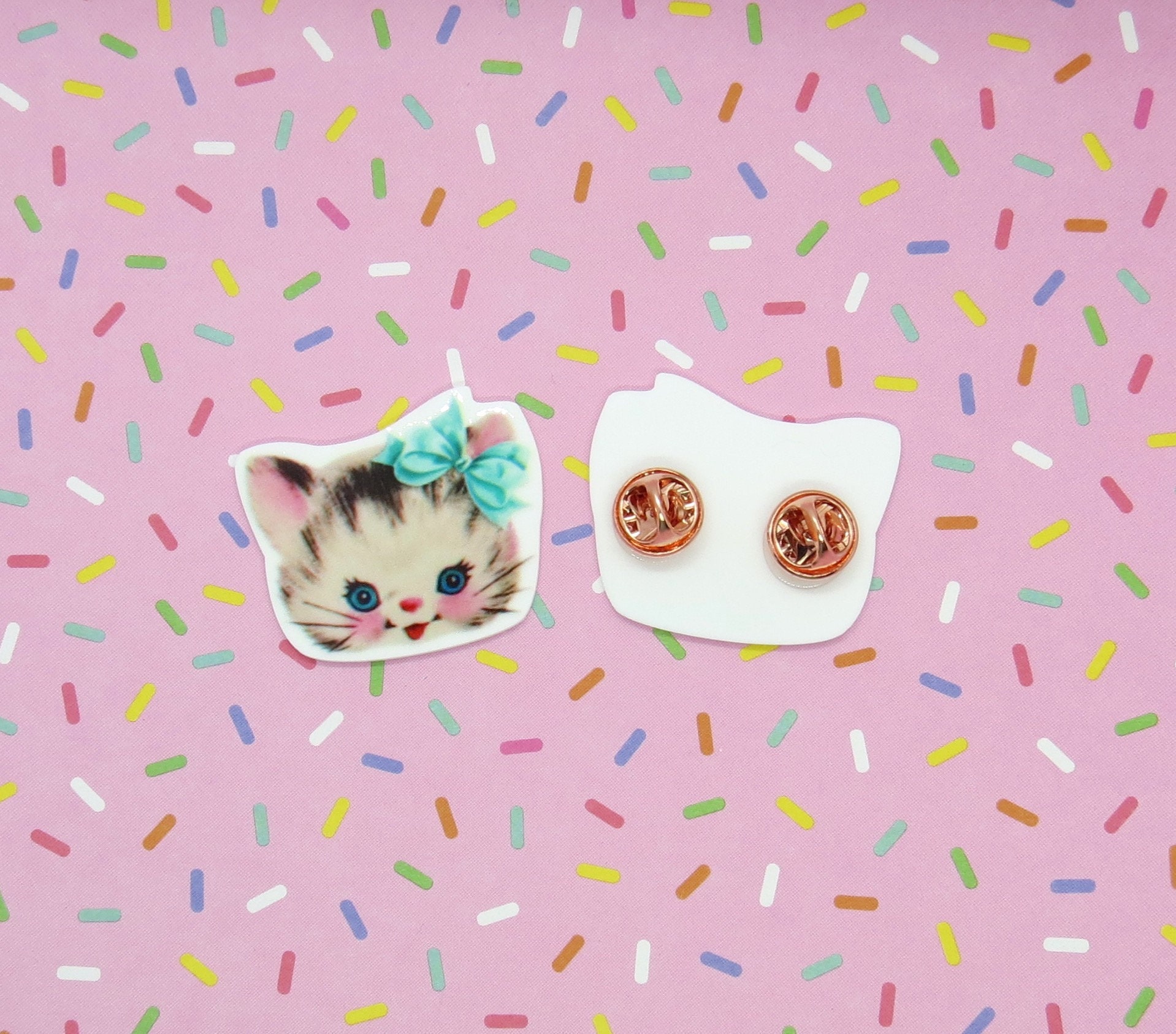 Cat Pin Retro Cute Kitty Brooch Pins | Etsy