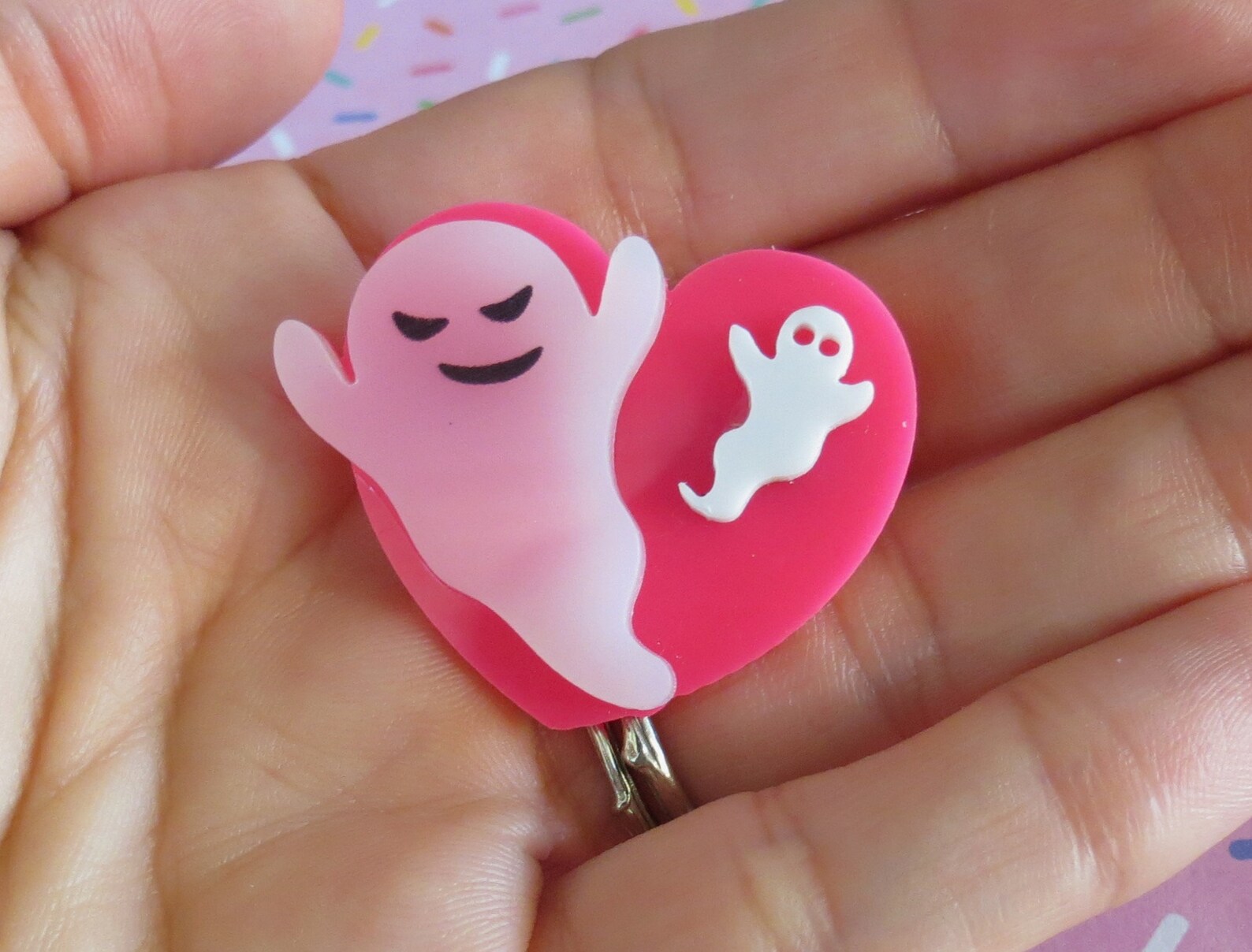 Ghost Hair Clip Pastel Halloween Barrette - Etsy