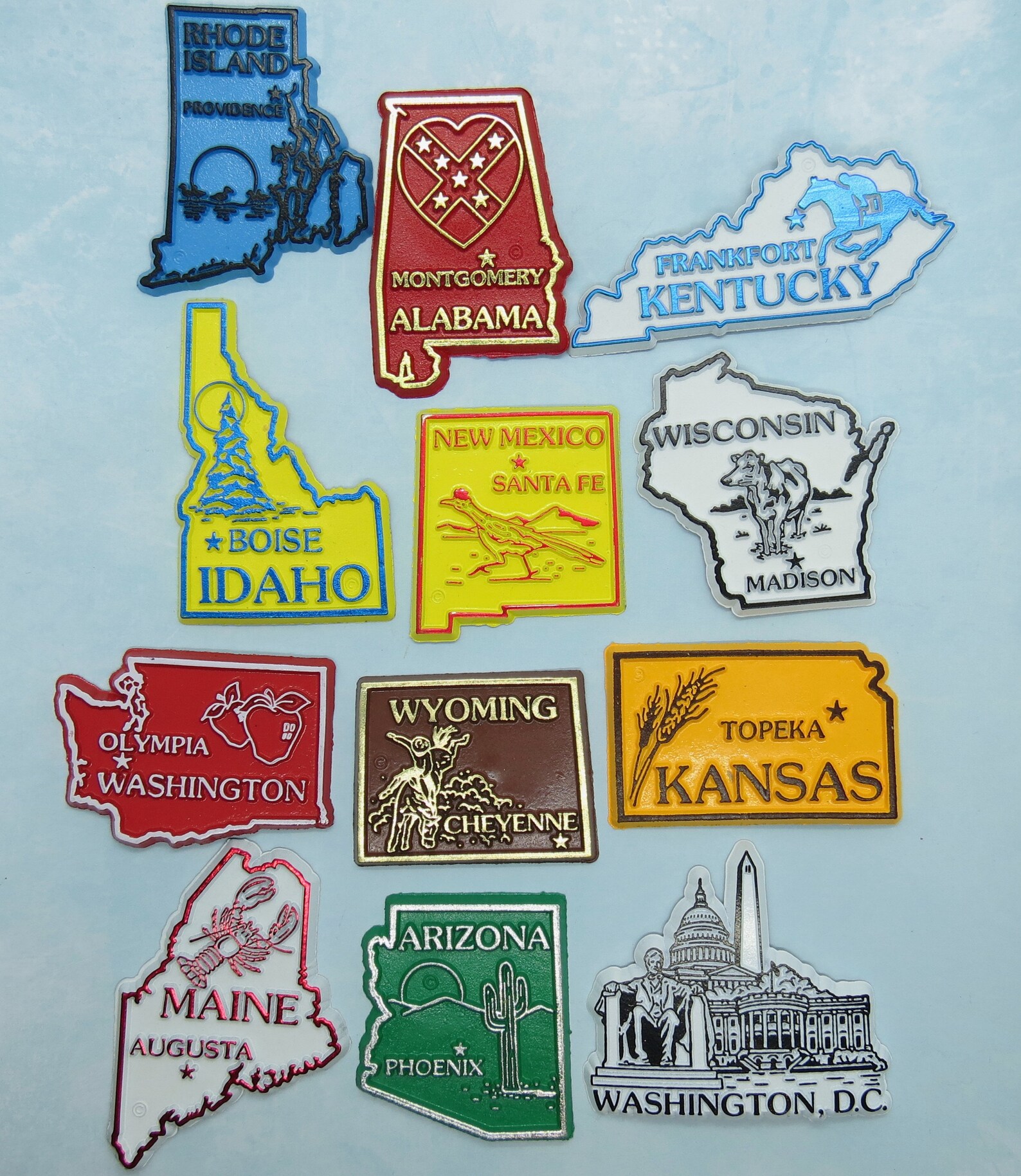 State Magnets Vintage Souvenir Fridge Magnet - Etsy