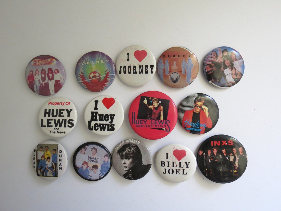 Vintage Pinback Buttons Misc. Music Band Pins You Choose Genuine ...