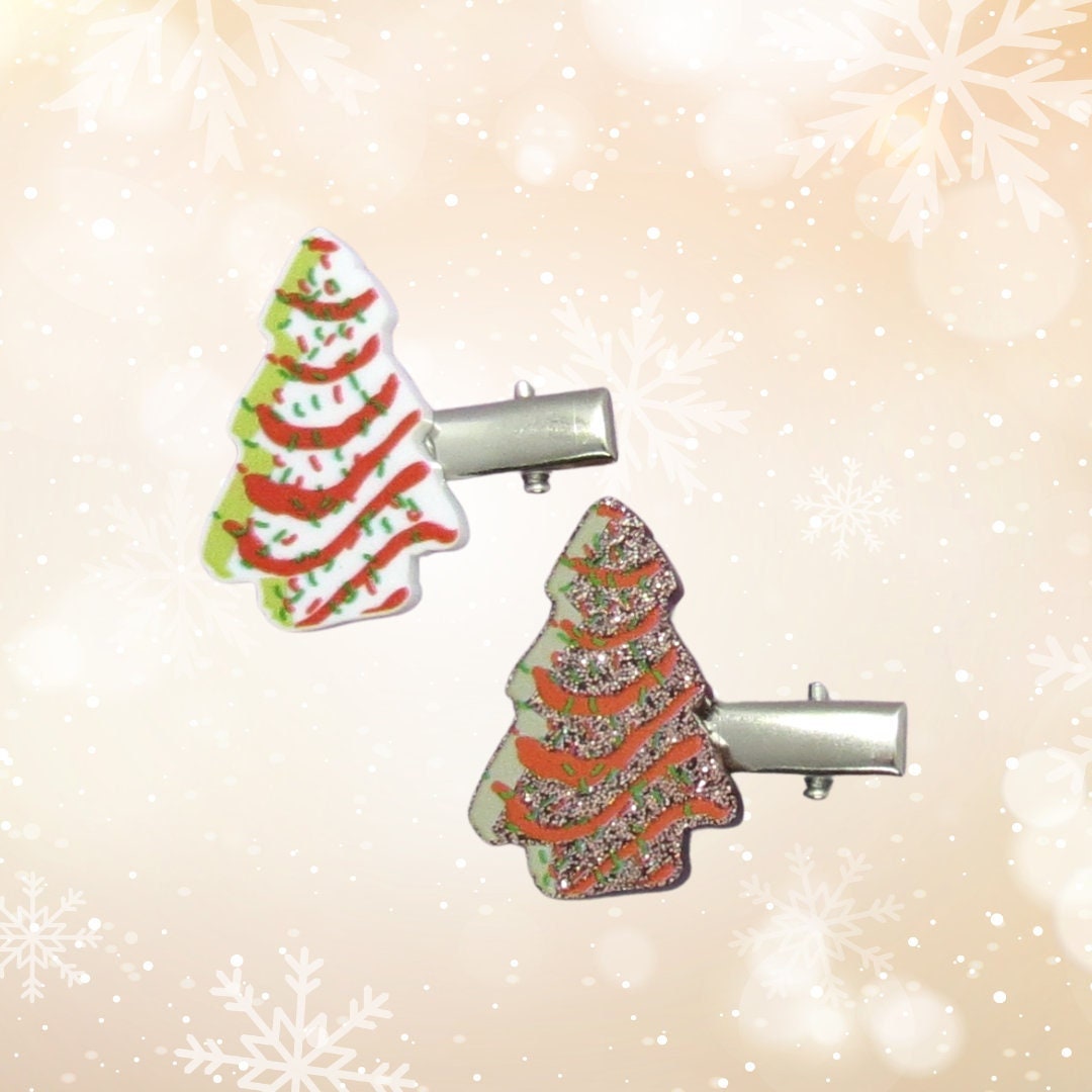 Christmas Tree Cake Hair Clip - Holiday Barrette - Etsy