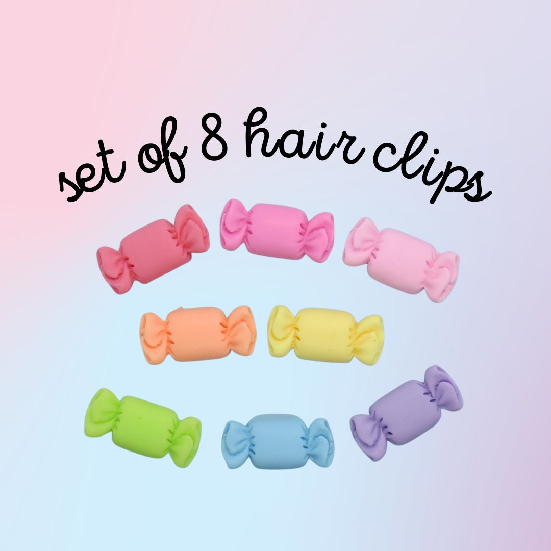 Candy Hair Clip Set Cute Pastel Kawaii Candies Barrette Clips - Etsy