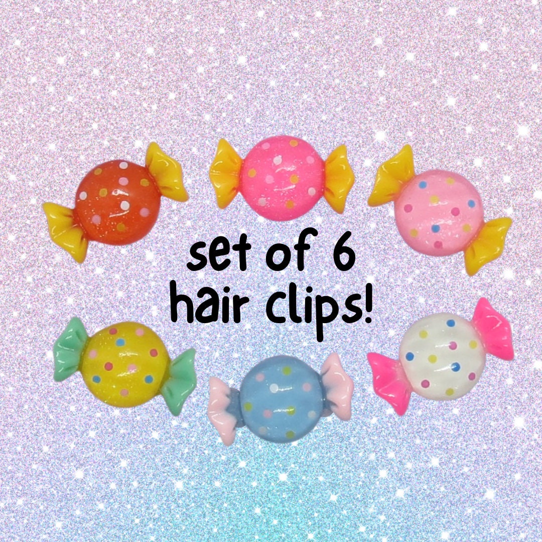 Candy Hair Clip Set Cute Kawaii Candies Barrettes - Etsy