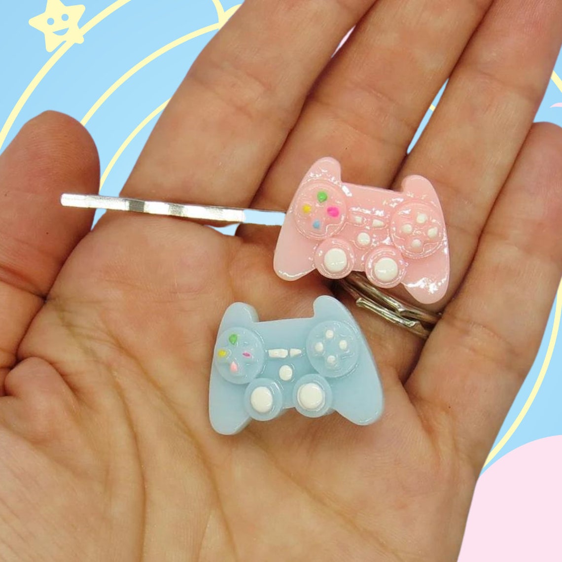 Game Controller Hair Clips Gamer Barrettes - Etsy