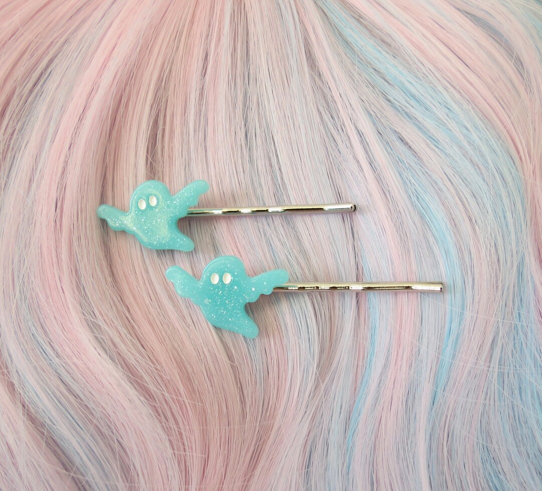 Ghost Hair Clips Pastel Goth Barrette Cute Spooky Kawaii - Etsy