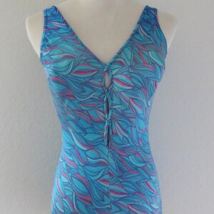 Vintage Bathing Suit Abstract Print One Piece Swimsuit - Etsy