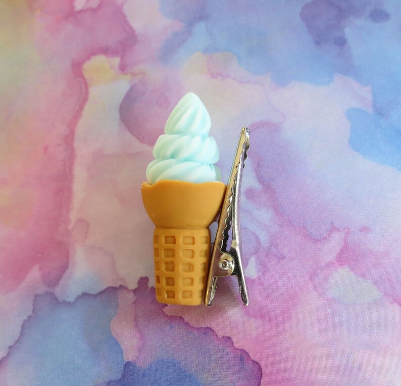 Ice Cream Cone Hair Clip Kawaii Barrette | Etsy