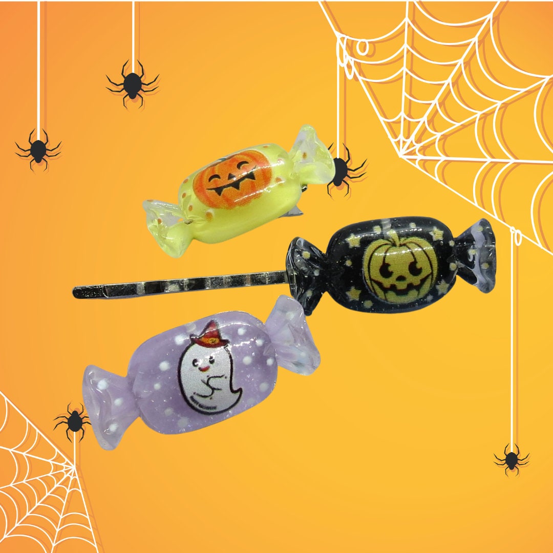 Halloween Hair Clip Candy Clips Cute Spooky Accessories - Etsy