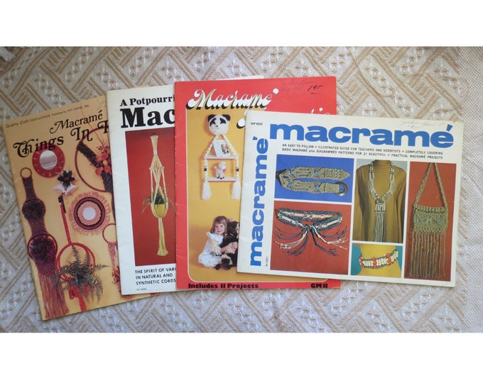 Vintage Macrame Booklet Set - How to Guides - 1970s 70s Era Craft Books - Etsy