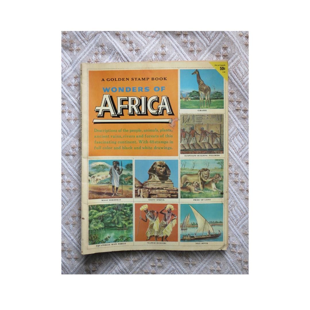 Vintage Golden Stamp Book - Wonders of Africa - 1960 Edition - Etsy