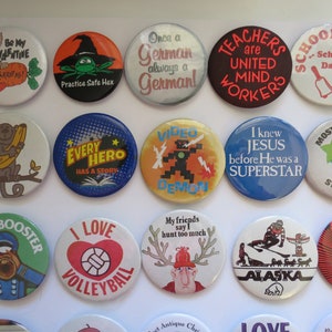 Vintage Pinback Buttons Misc. Novelty Pins You Choose Genuine Vintage ...