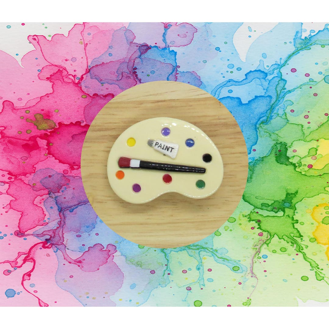 Paint Palette Hair Clip - Artist Painter Barrette - Etsy