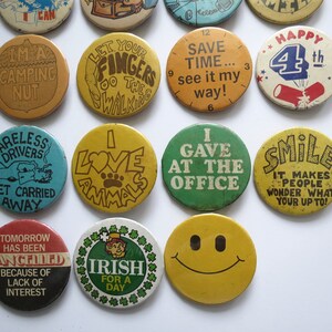 Vintage Pinback Buttons Misc. Novelty Pins You Choose Genuine Vintage ...