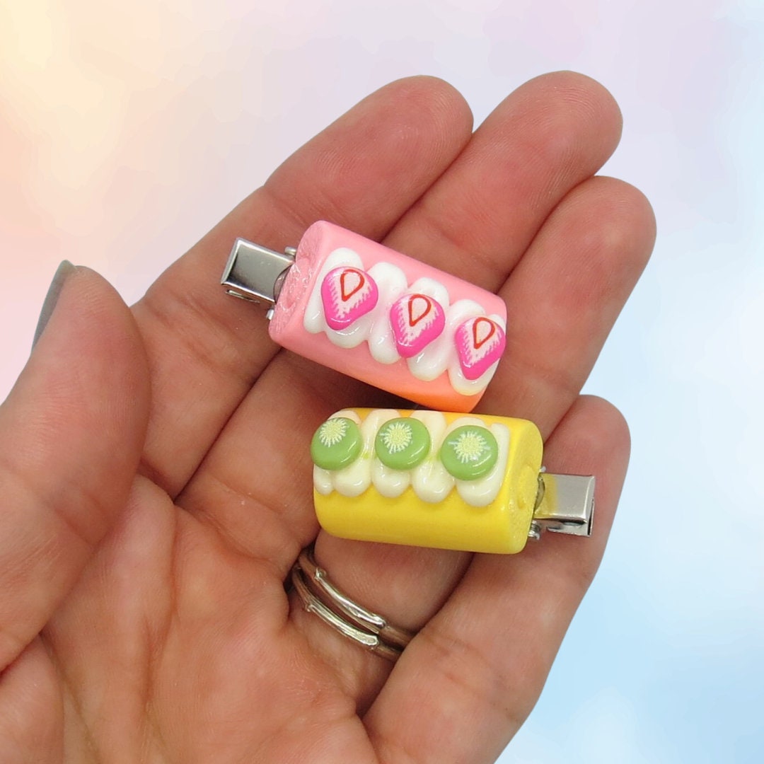Cake Hair Clips Pastel Kawaii Sweets Barrette Clip Set - Etsy