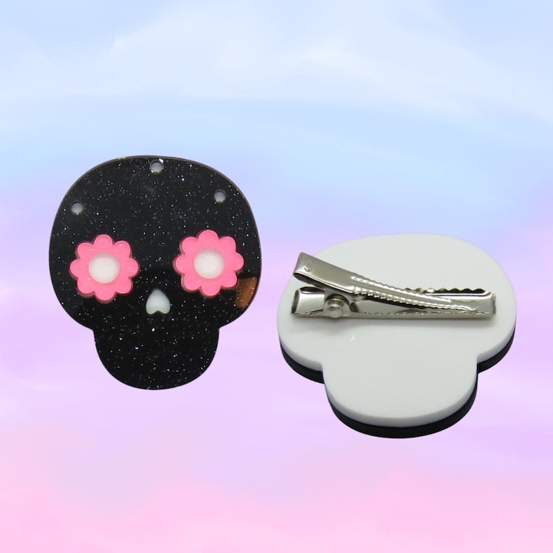 Skull Hair Clips - Etsy