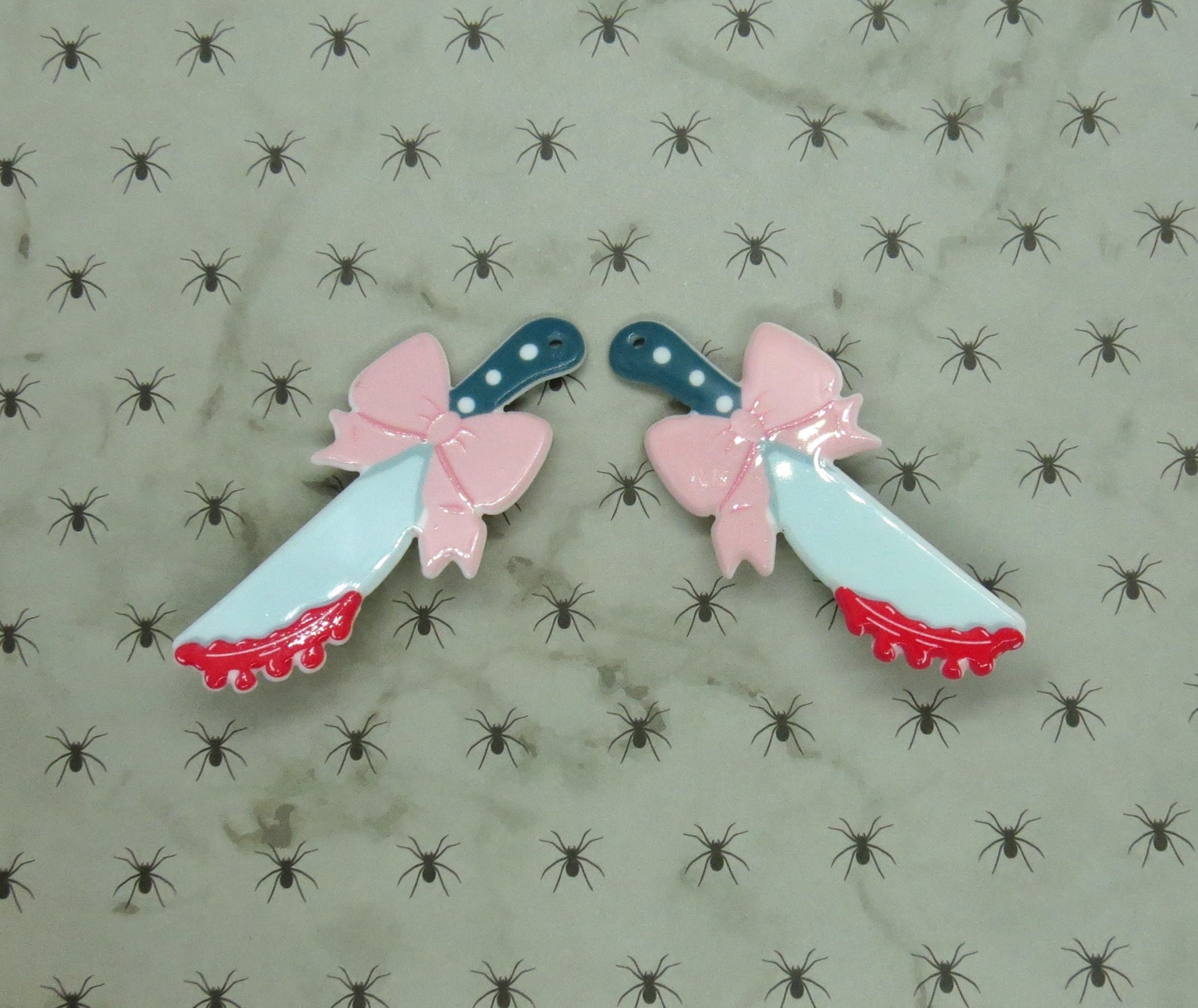 Bloody Knife Hair Clips Horror Pastel Goth Barrettes - Etsy