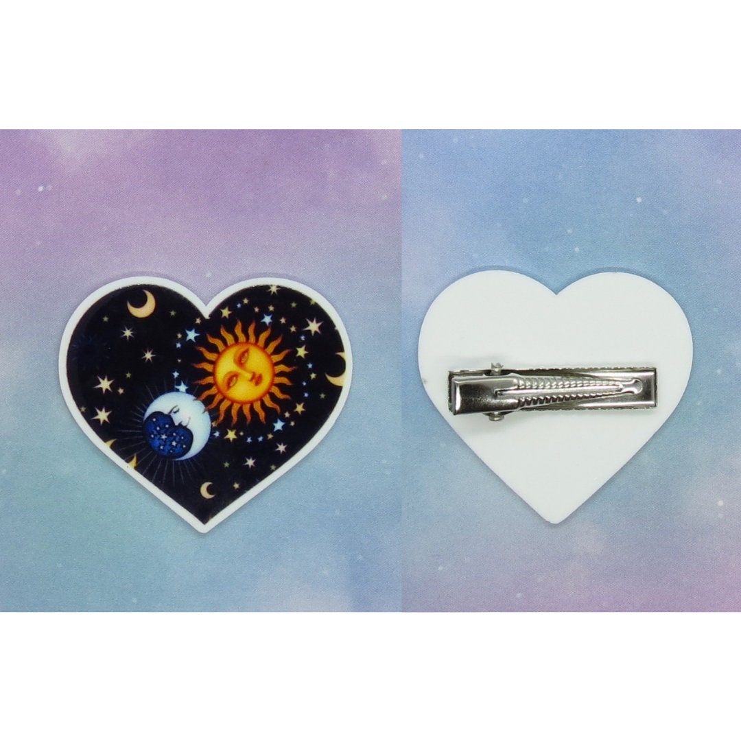 Celestial Hair Clip Sun Moon Stars Barrette - Etsy