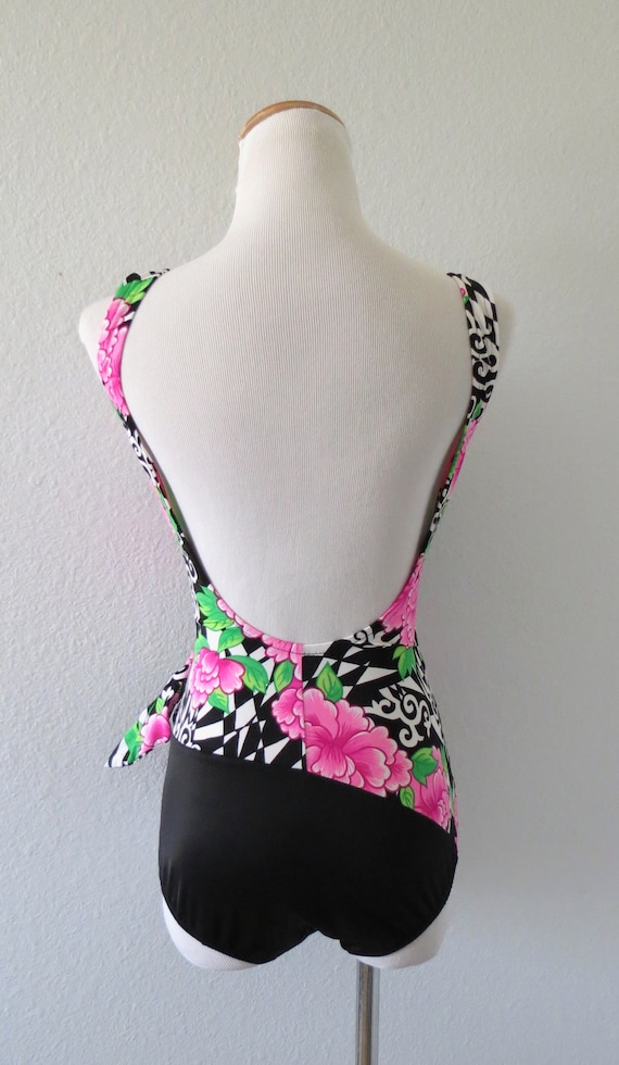 Vintage Bathing Suit 80s Swimsuit One Piece Swim Suit… - Gem