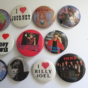 Vintage Pinback Buttons Misc. Music Band Pins You Choose Genuine ...