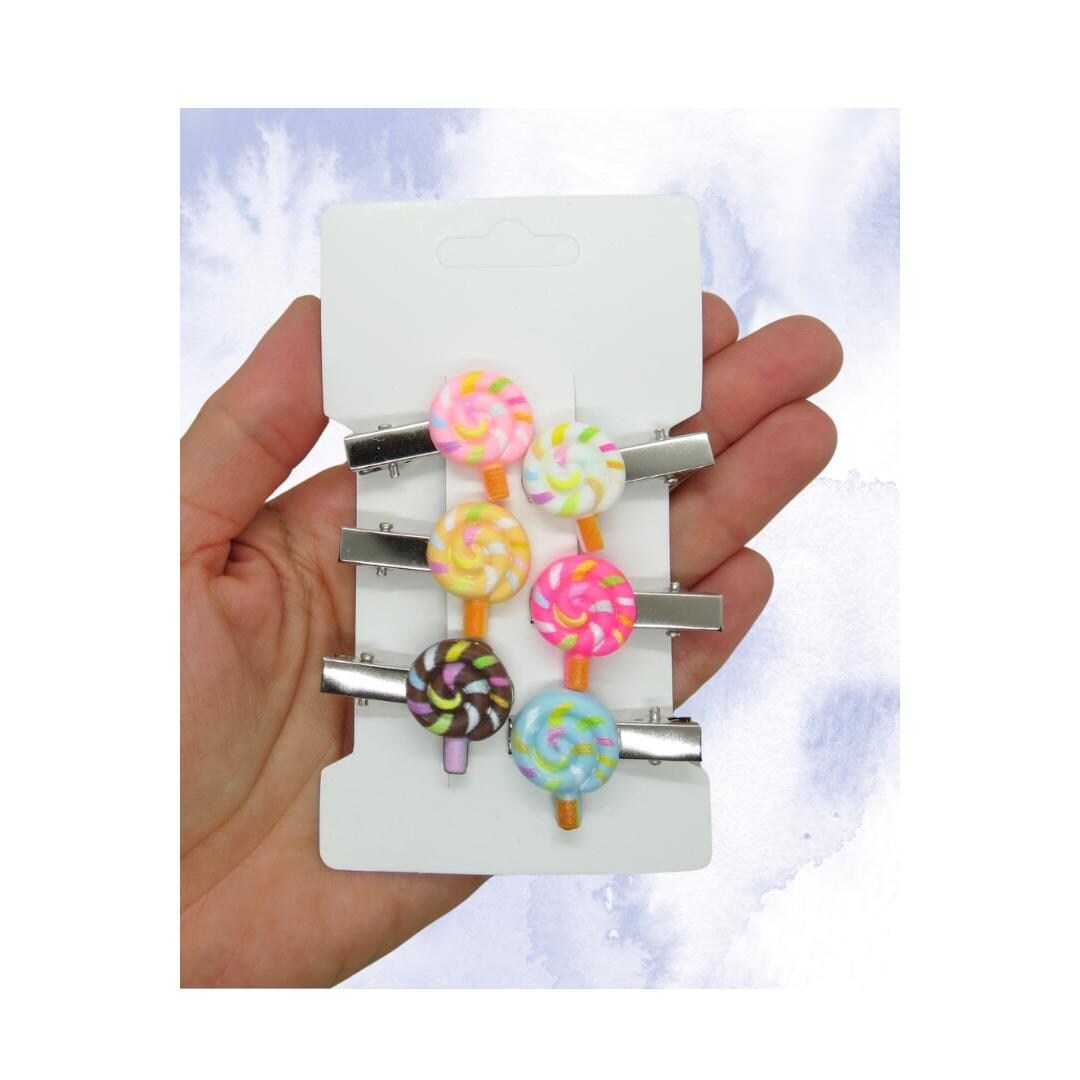 Lollipop Hair Clip Set - Cute Pastel Mini Candy Clips - Kawaii ...