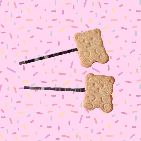 Kawaii Cookie Hair Clips - Etsy