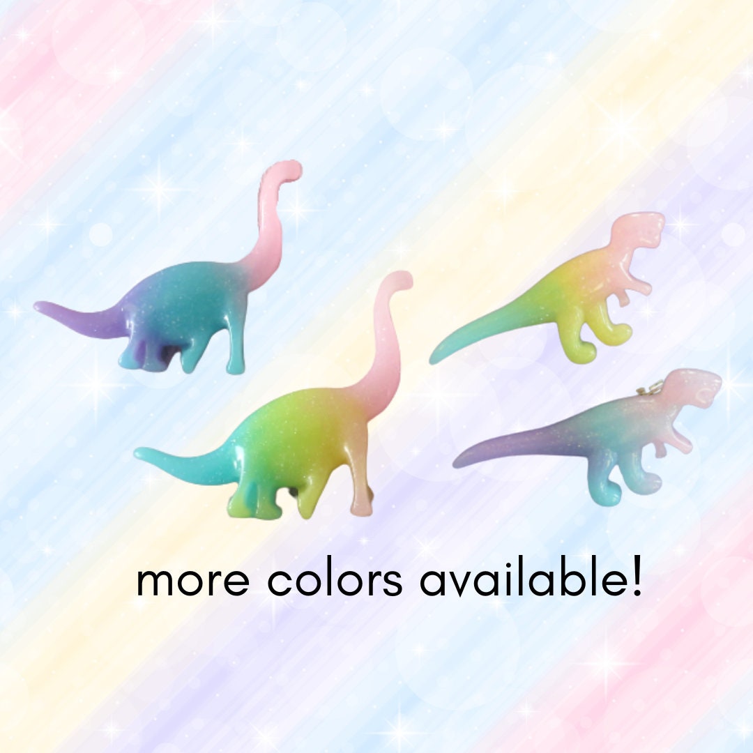 Dinosaur Hair Clip - Brontosaurus T-rex Parasaurolophus Barrette ...