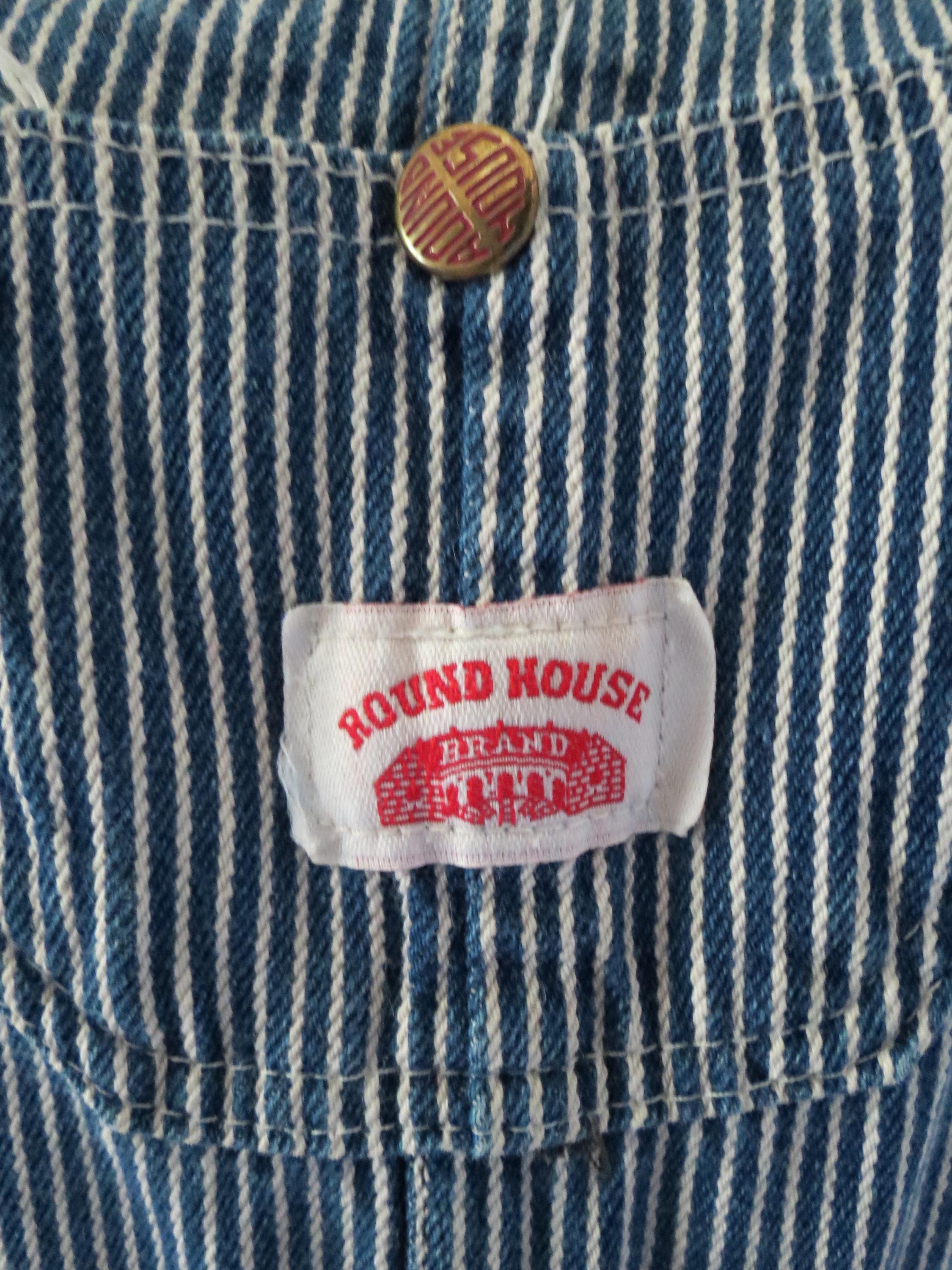 Vintage Striped Overalls - Blue & White Engineer Stripe Denim Overall ...
