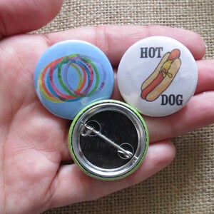 Vintage Style Pinback Buttons - 80s 90s Misc. Novelty Pins - You Choose ...